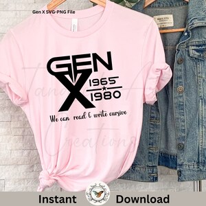 Gen X, We Can Read & Write Cursive SVG, PNG Sublimation, Easy to Cut - Etsy