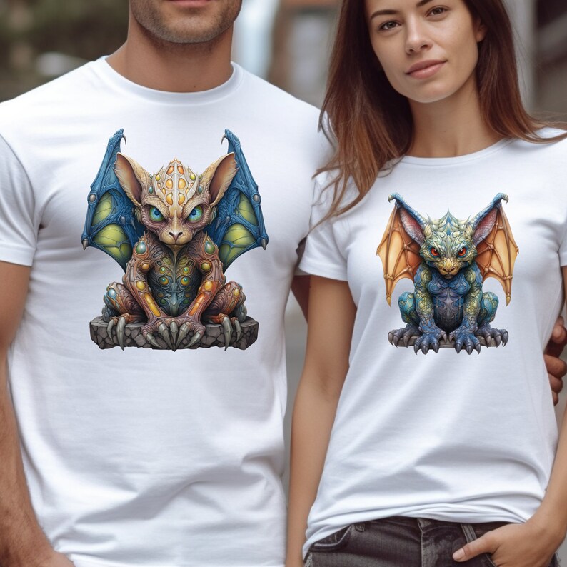 2 Scary Gargoyle PNG, Sublimation - Digital Art for Whimsical Designs ...