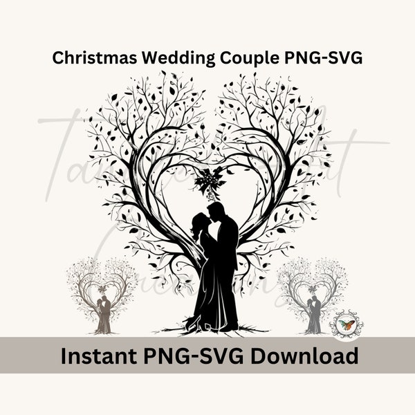 Bride and Groom With Tree Svg - Etsy