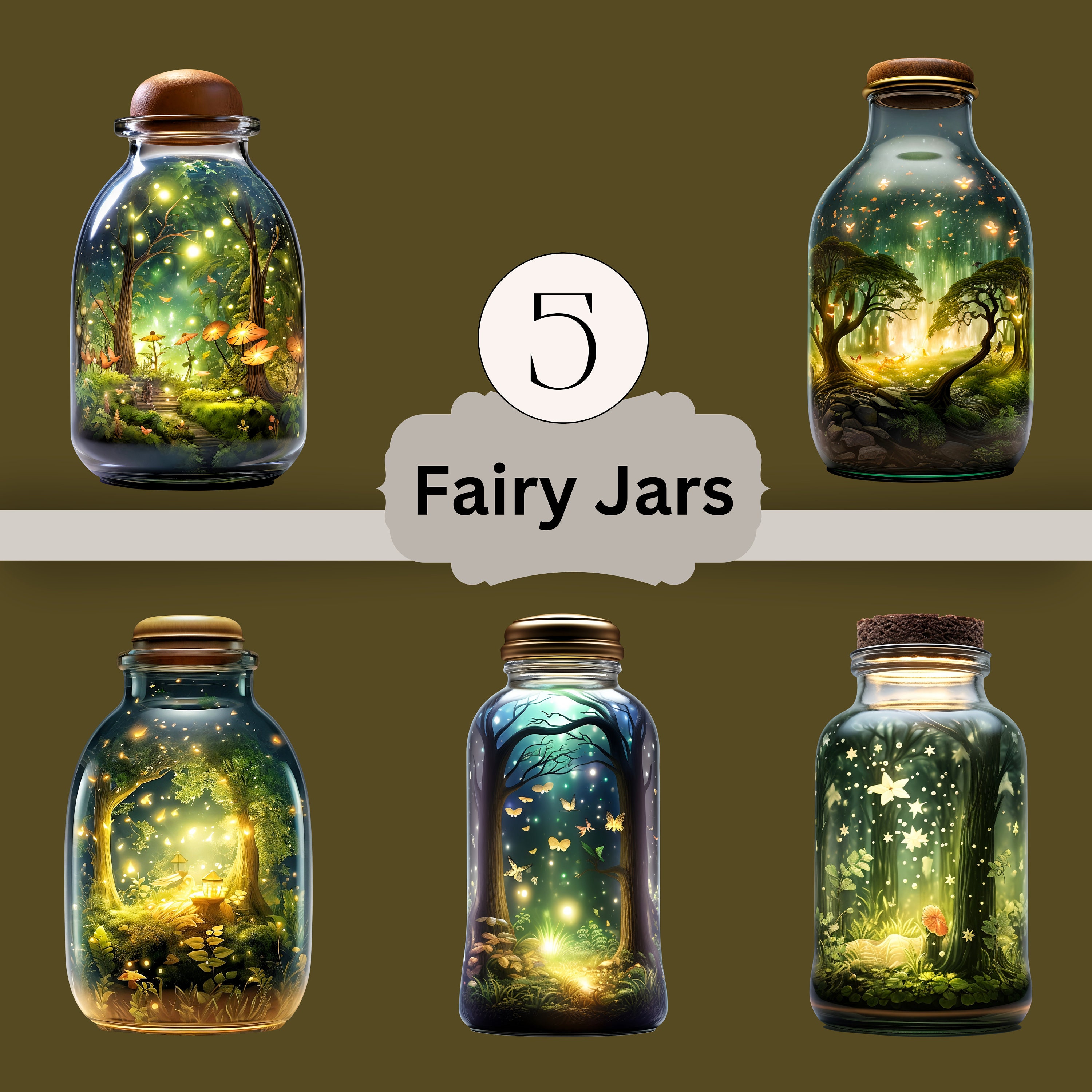 Magical Firefly Jar Watercolor PNG Sublimation, Digital Art for Dreamy ...