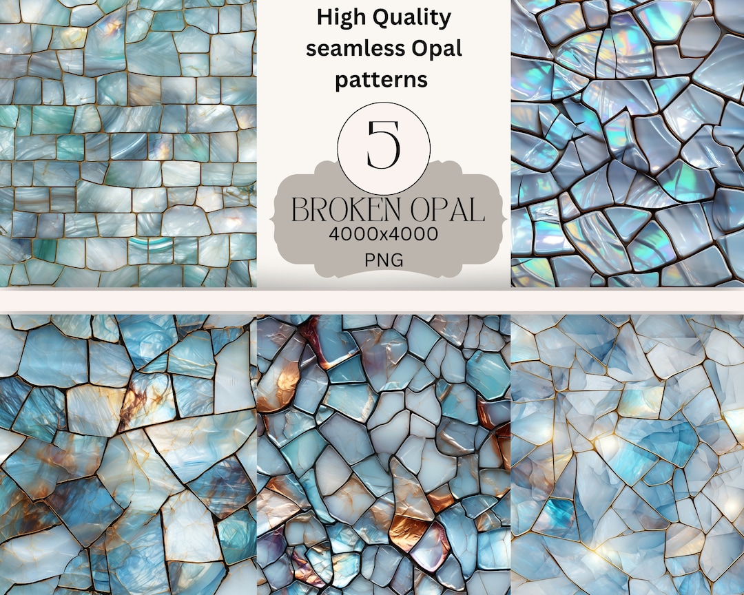 Elegant Opal Seamless Pattern, Digital Art for Versatile Designs ...