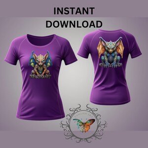 2 Scary Gargoyle PNG, Sublimation - Digital Art for Whimsical Designs ...