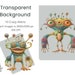 10 Whimsical Crazy Aliens PNG File 300 DPI, Great for Clipart ...