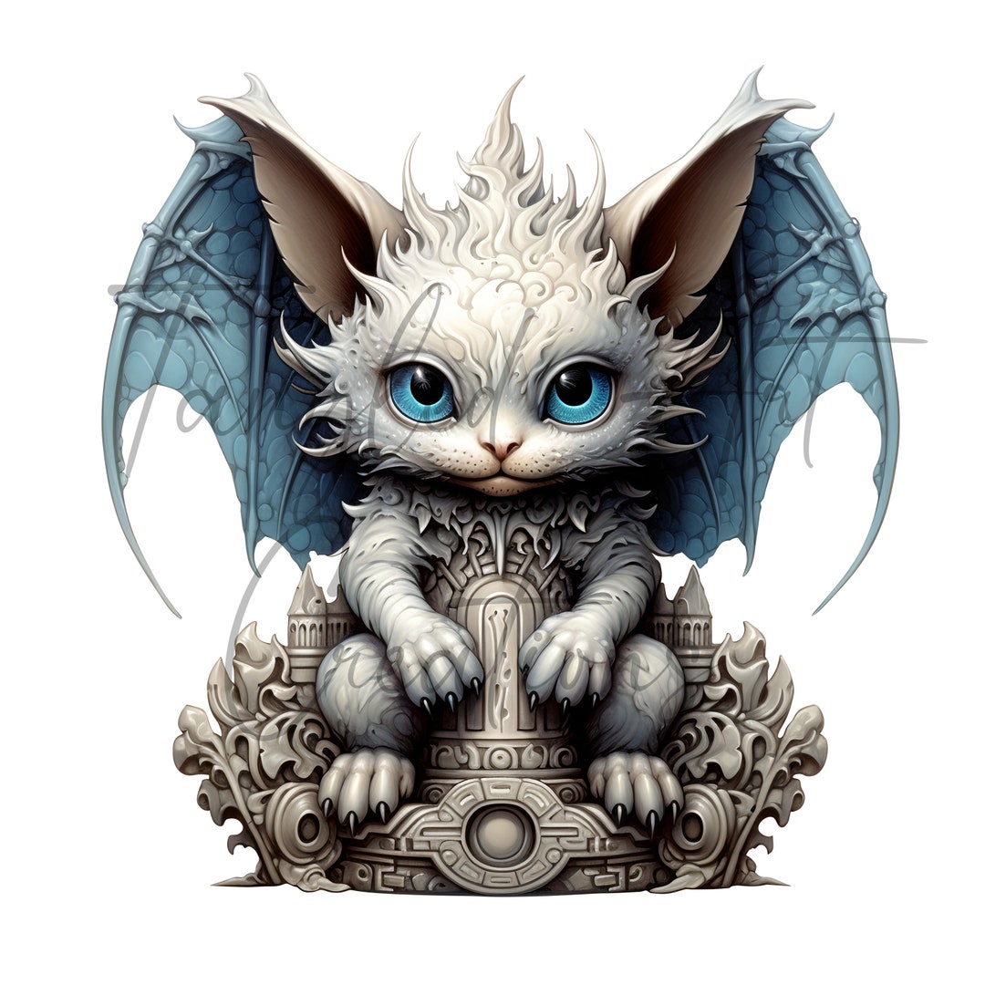 Adorable Cute Gargoyle PNG, Sublimation - Digital Art for Whimsical ...