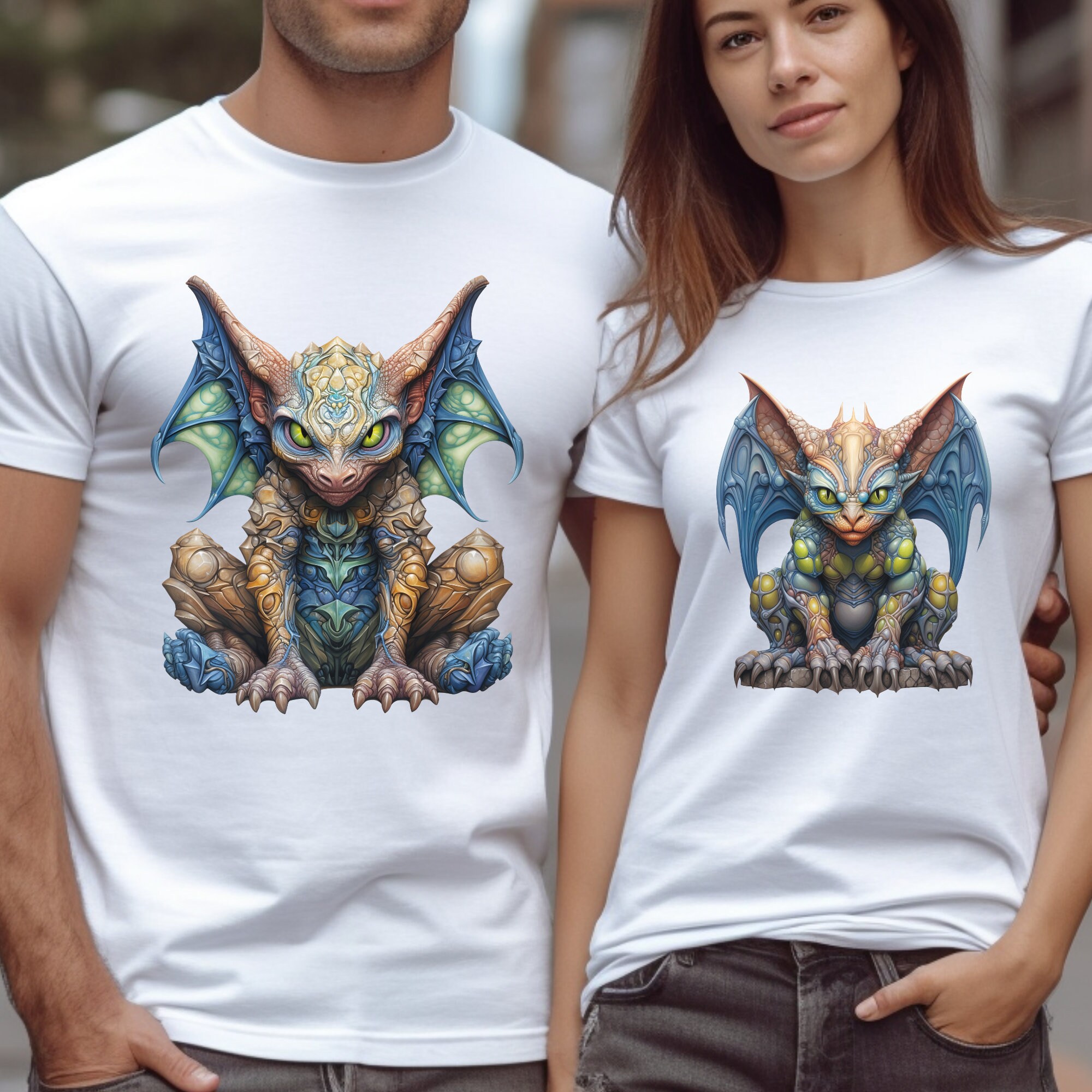 2 Scary Gargoyle PNG Sublimation Digital Art for Whimsical - Etsy