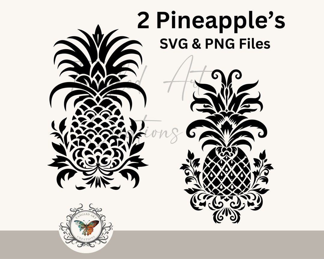 Pineapple SVG Bundle, Pineapple Shirt Svg, Pineapple Monograms, Split ...