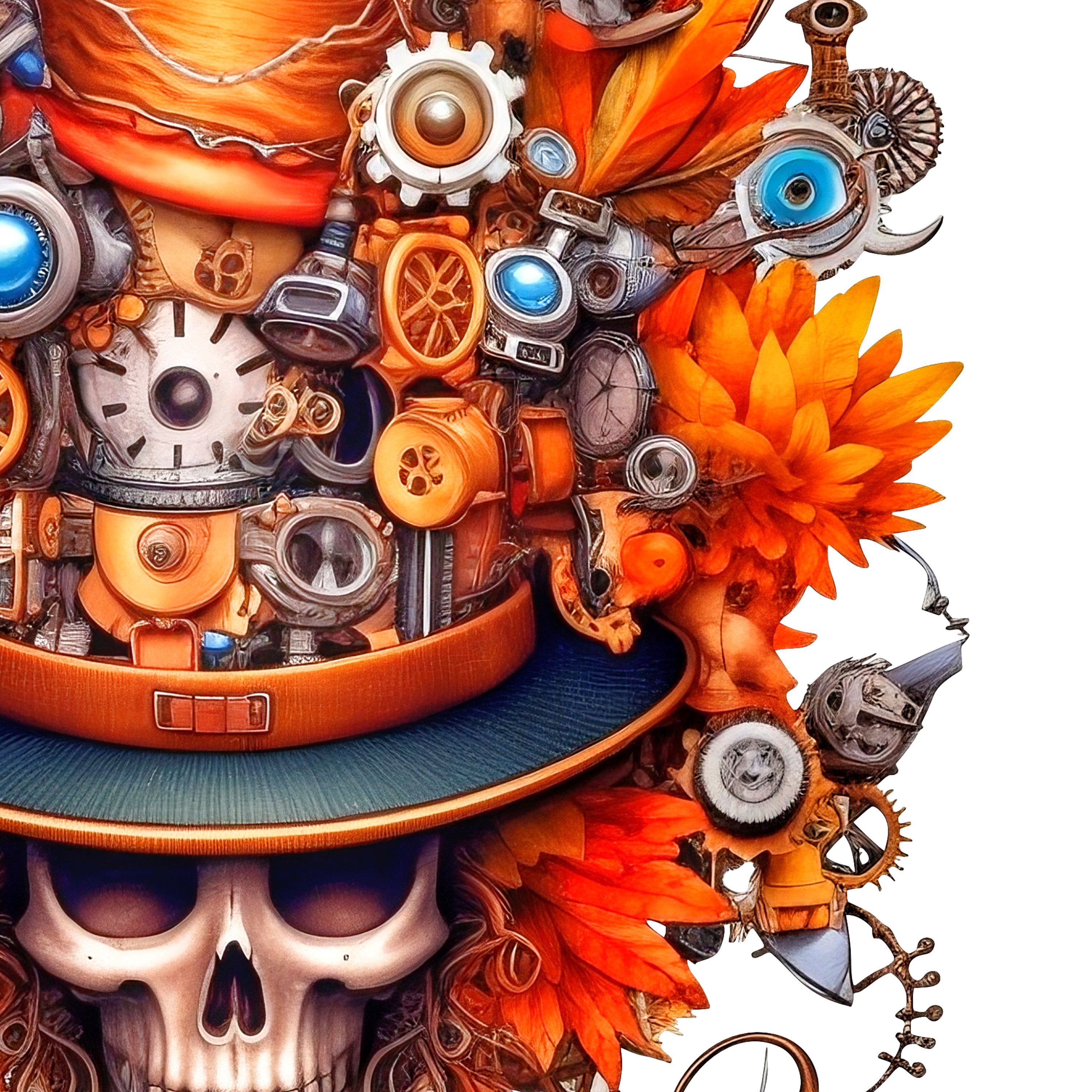 Steampunk Halloween Skull Sublimation - Unique Gothic Sublimation for ...