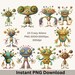 10 Whimsical Crazy Aliens PNG File 300 DPI, Great for Clipart ...