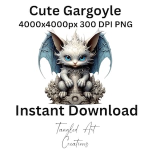 Adorable Cute Gargoyle PNG, Sublimation - Digital Art for Whimsical ...