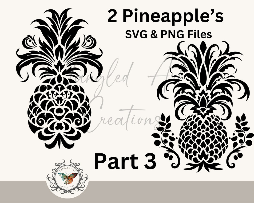 Pineapple SVG Bundle, Pineapple Shirt Svg, Pineapple Monograms, Split ...