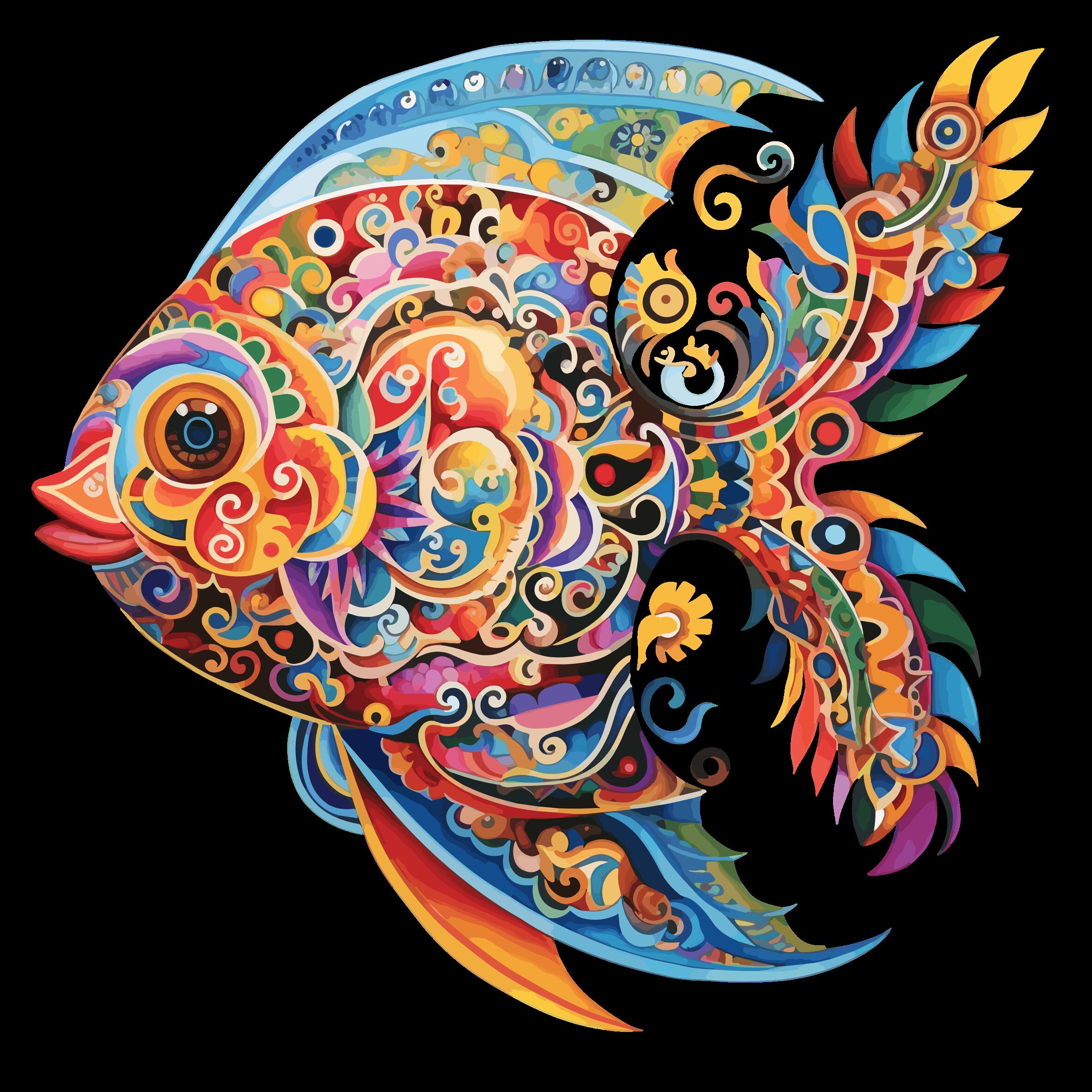 Beautiful Intricate Fish PNG File 300 DPI Clipart Fish Fish - Etsy