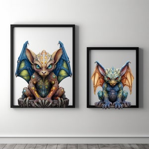 2 Scary Gargoyle PNG, Sublimation - Digital Art for Whimsical Designs ...