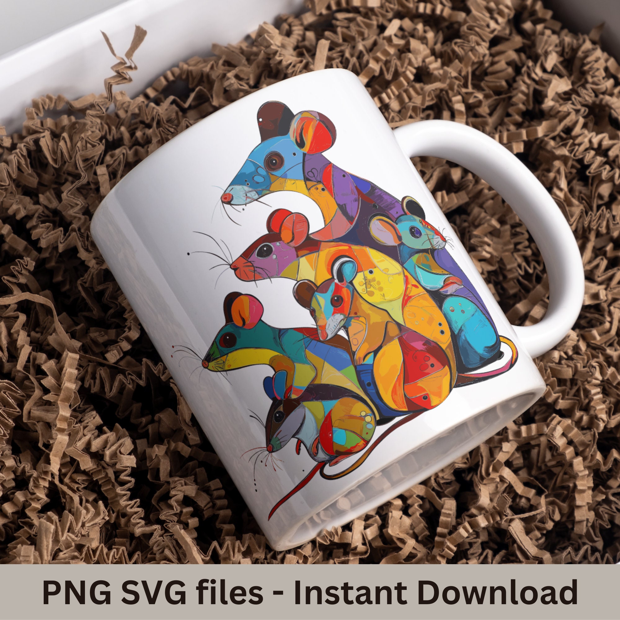 Colorful Family of Rats , Svg Png File 300 DPI, SVG for Great Printing ...