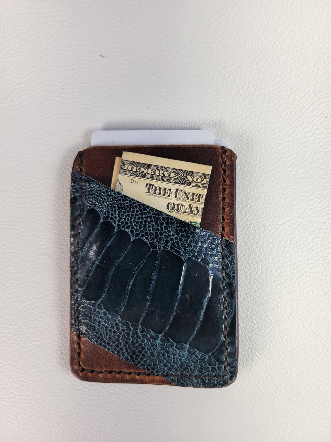 Exotic Leather Front Pocket Minimalistic Three Pocket Wallet Handmade ...