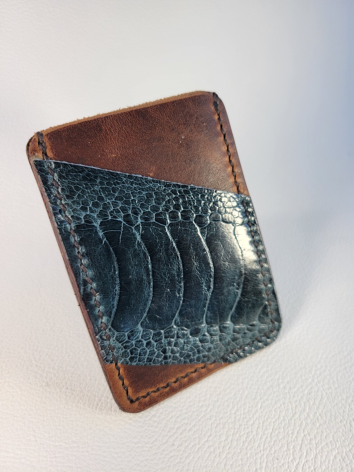 Exotic Leather Front Pocket Minimalistic Three Pocket Wallet Handmade ...