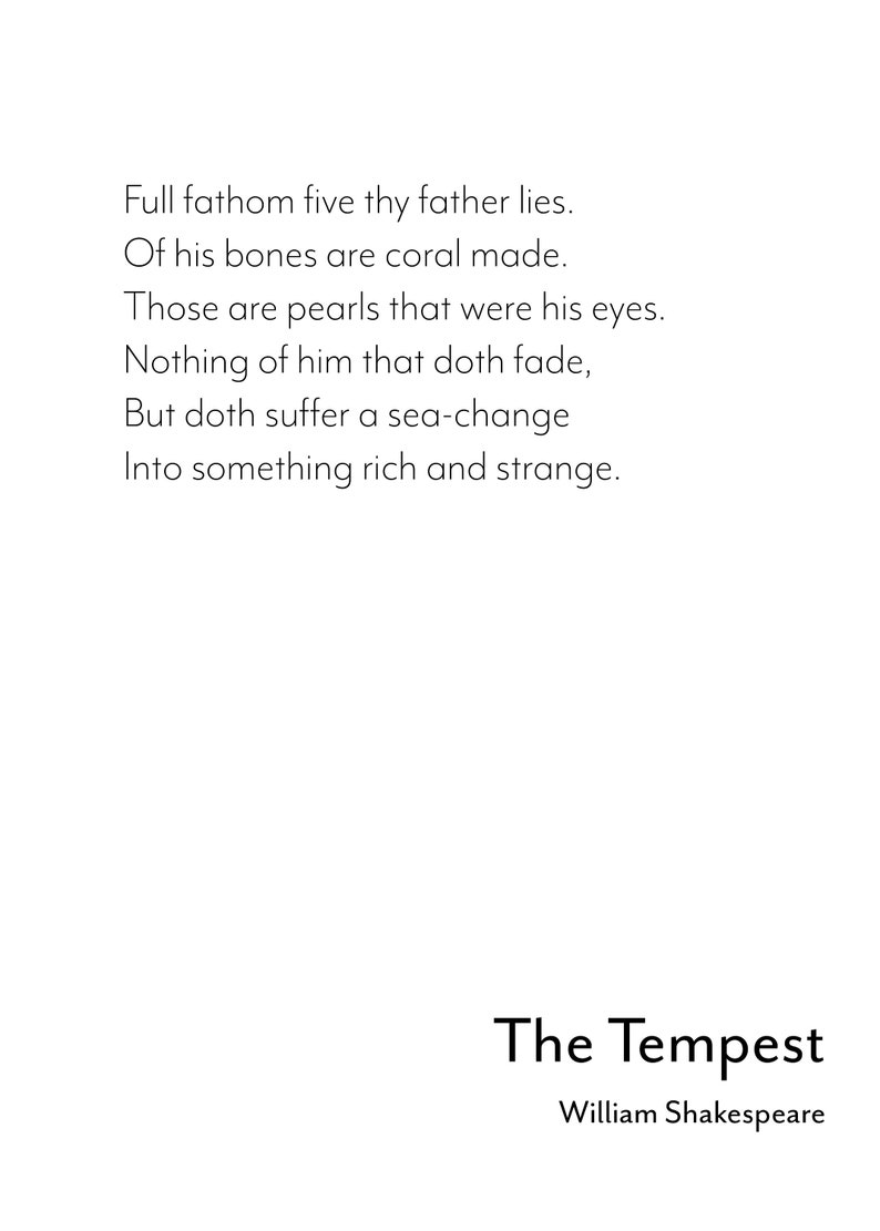 William Shakespeare Quote / the Tempest / Printable Quote / Quote ...