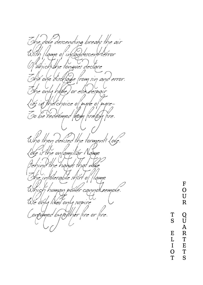 TS Eliot Poem / Four Quartets / Printable Quote / Quote Poster ...