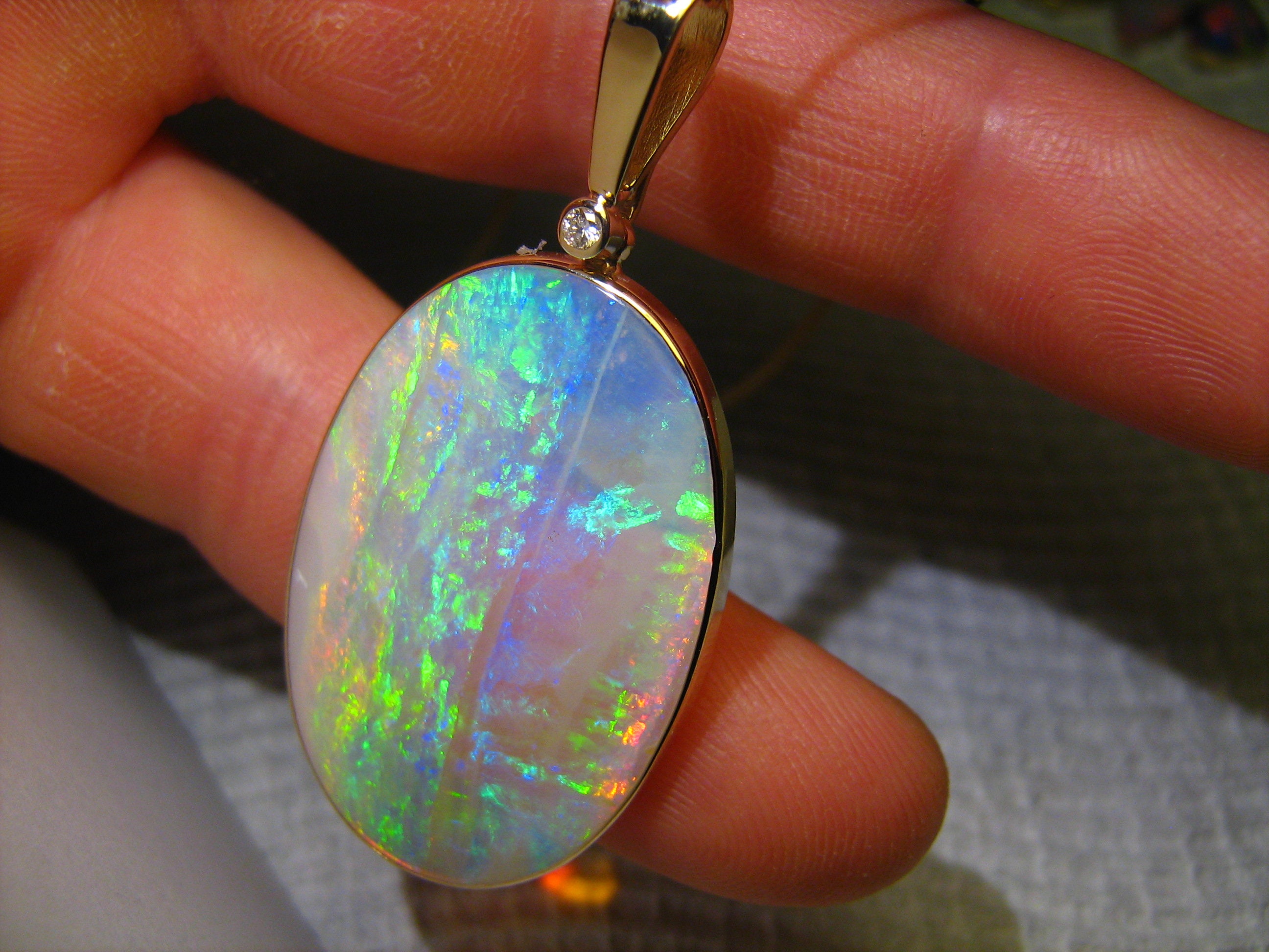 HUGE 23cts Super GEM Opal Valley Solid Australian Opal Diamond - Etsy