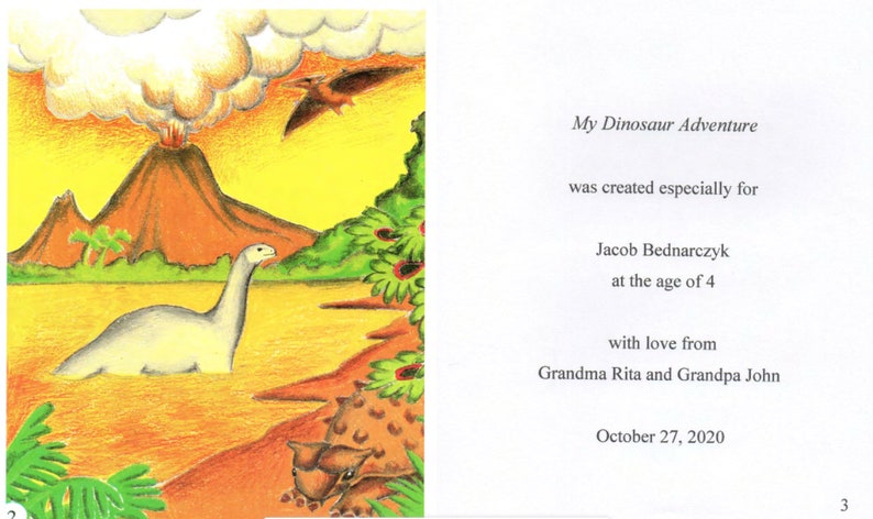 My Dinosaur Adventure Children Personalized Book - Etsy