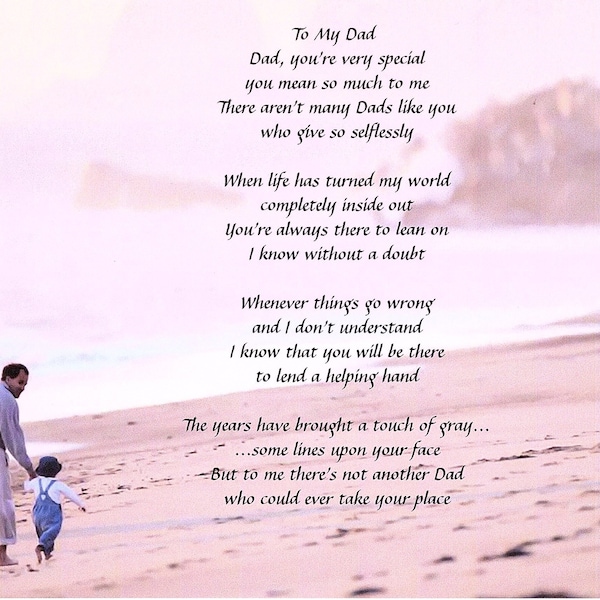 Dad Tribute Poem - Etsy