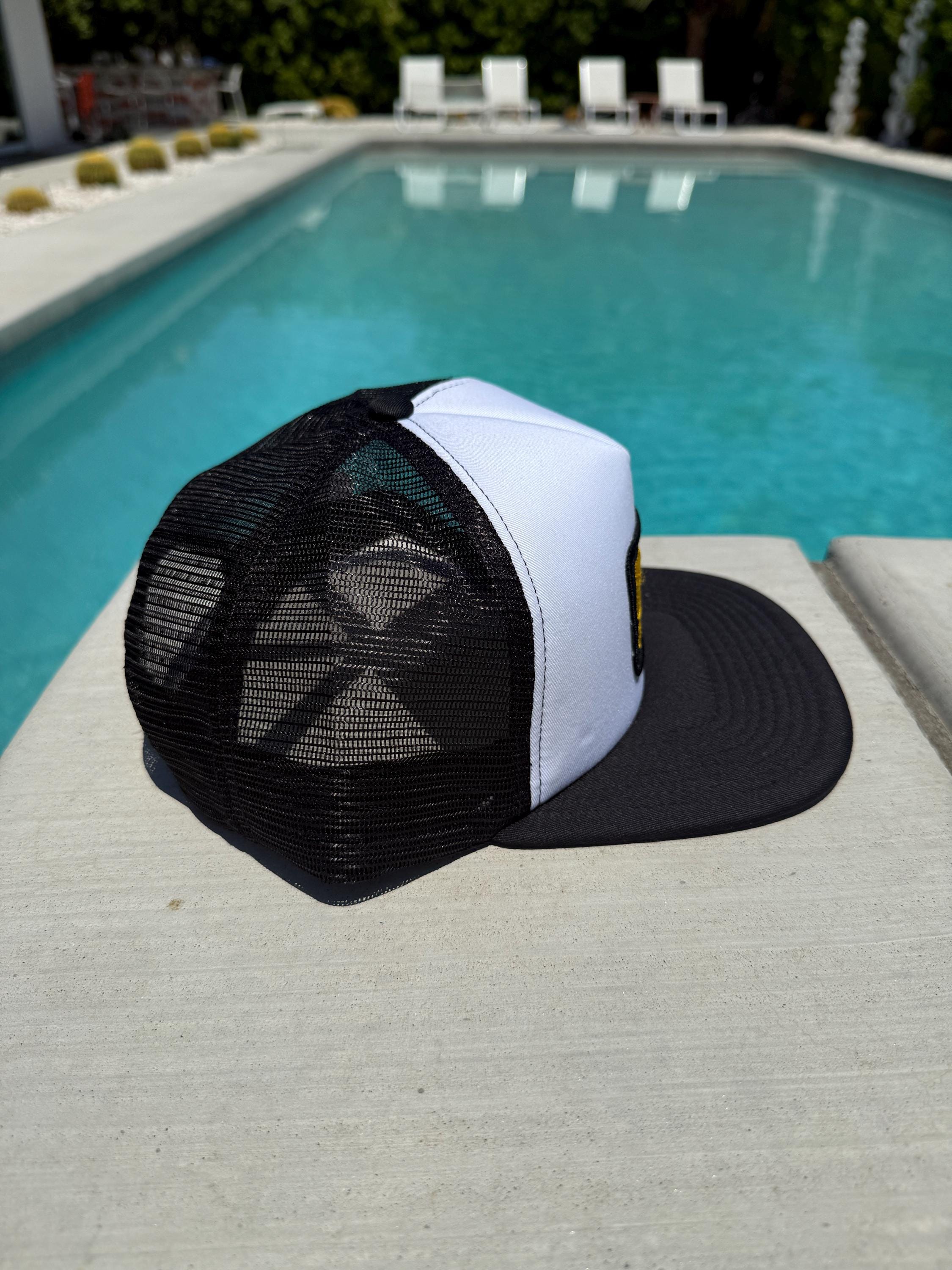 Vintage Caterpillar Diesel Power Logo Patch on a White and Black Mesh ...
