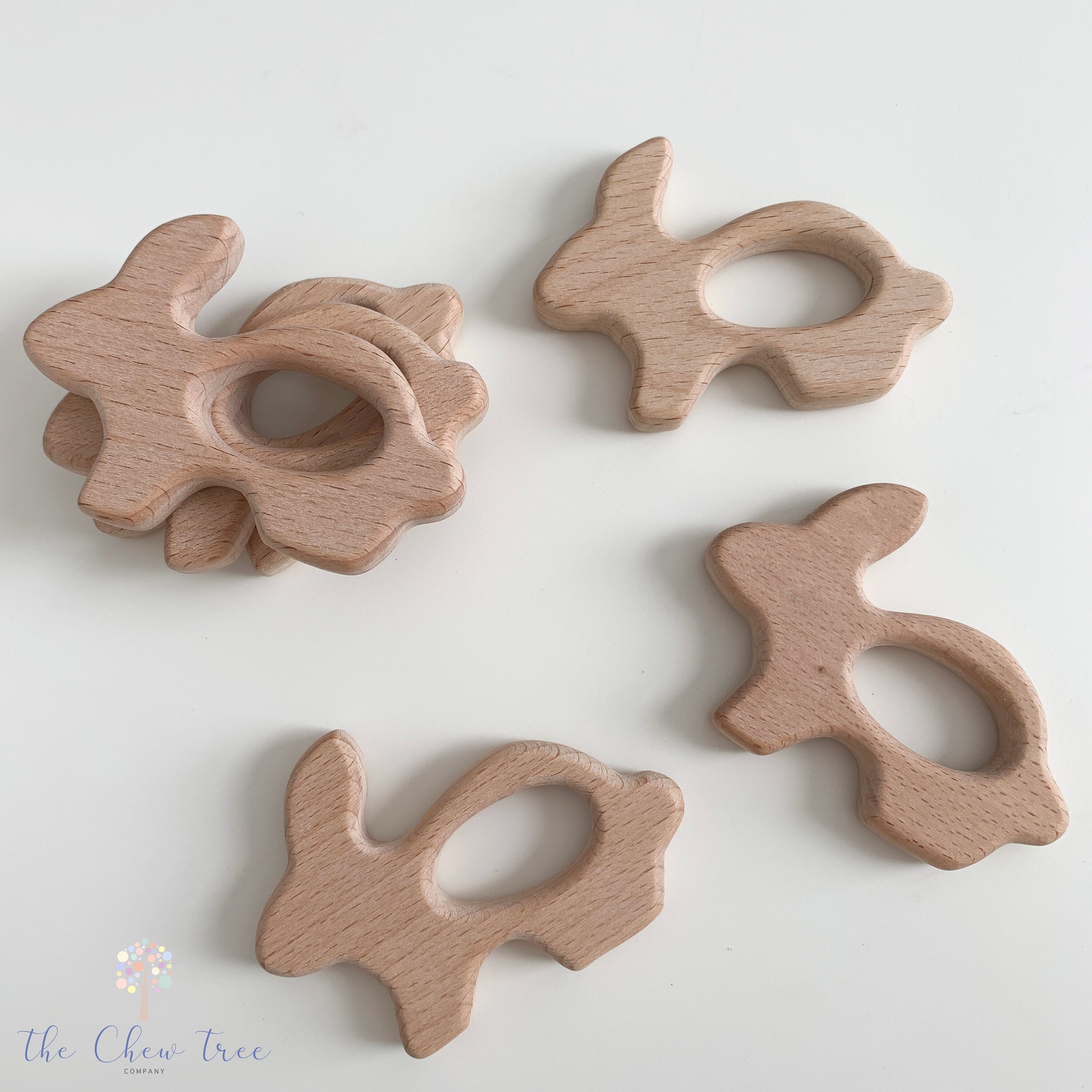 Bunny Rabbit Wooden Teether Natural Wood Baby Toy Teether | Etsy