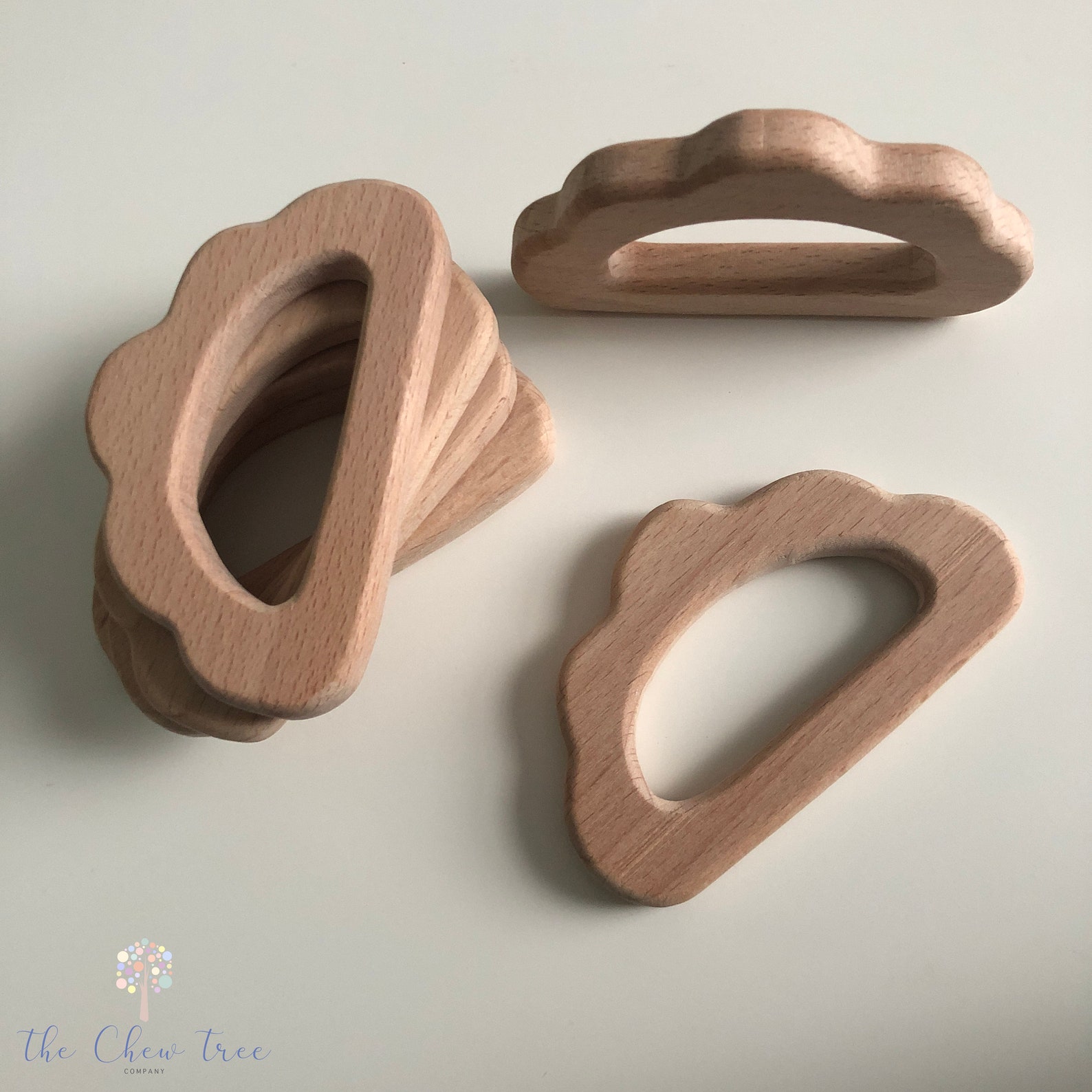 Wooden Shapes Teethers Cloud Teether Natural Teething for - Etsy