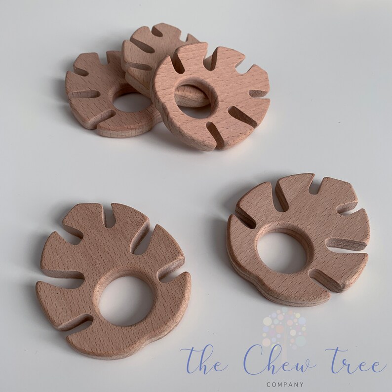 Wooden Shapes Teethers Cloud Teether Natural Teething for | Etsy