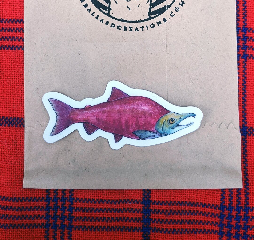 Salmon sockeye Sticker - Etsy