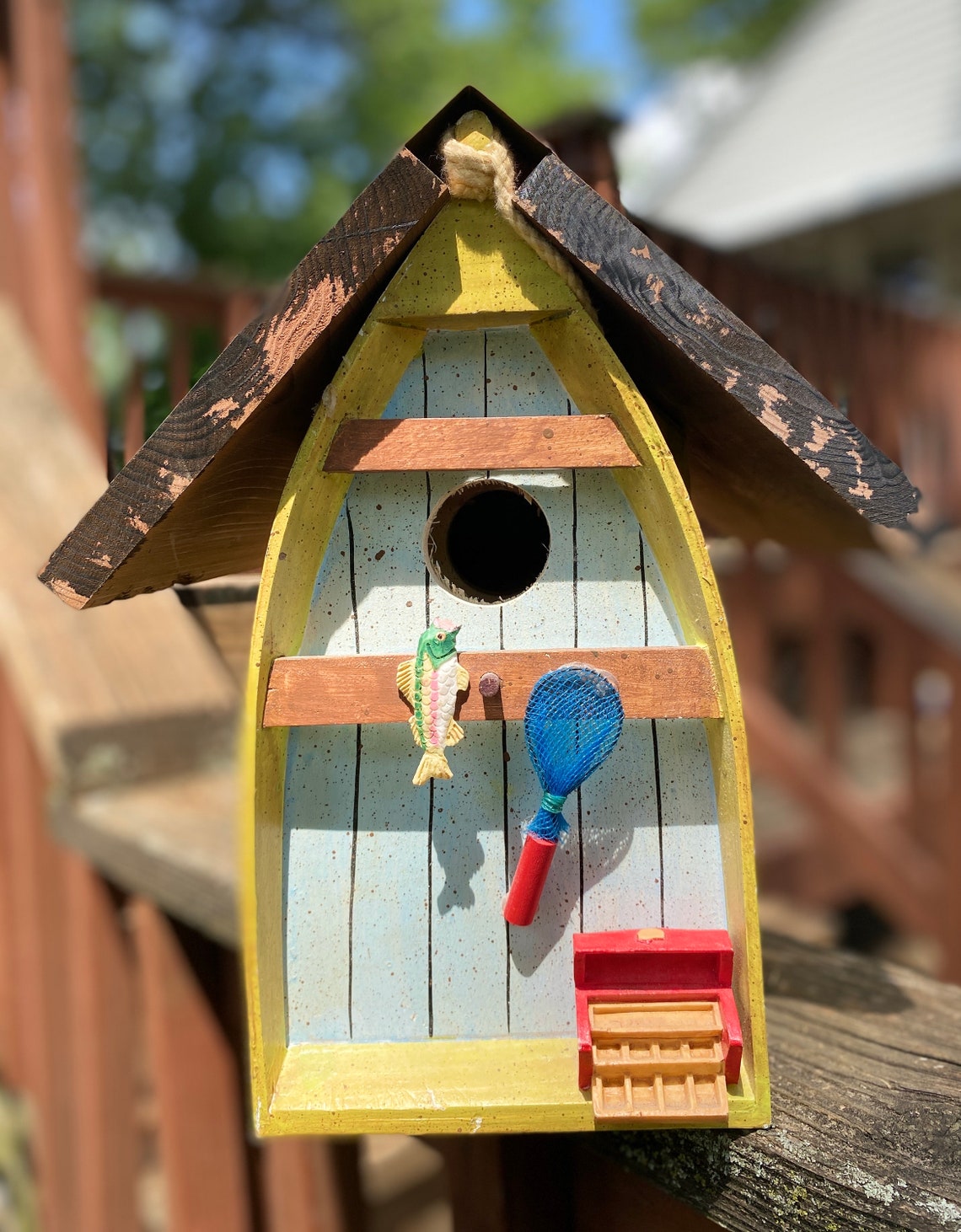 Yellow Boat Bluebird House - Etsy