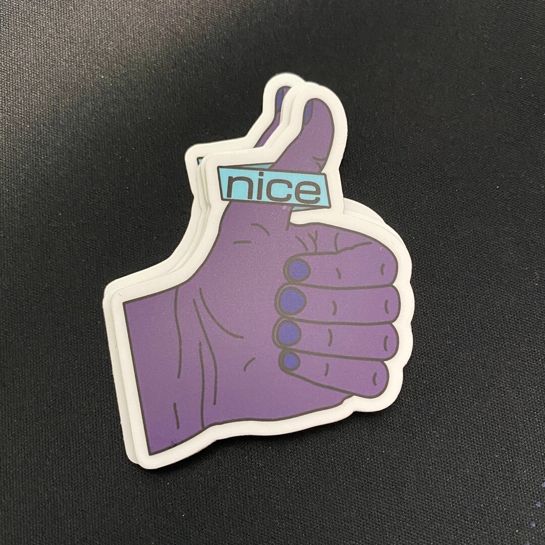 Thumbs up Sticker - "nice" - Etsy