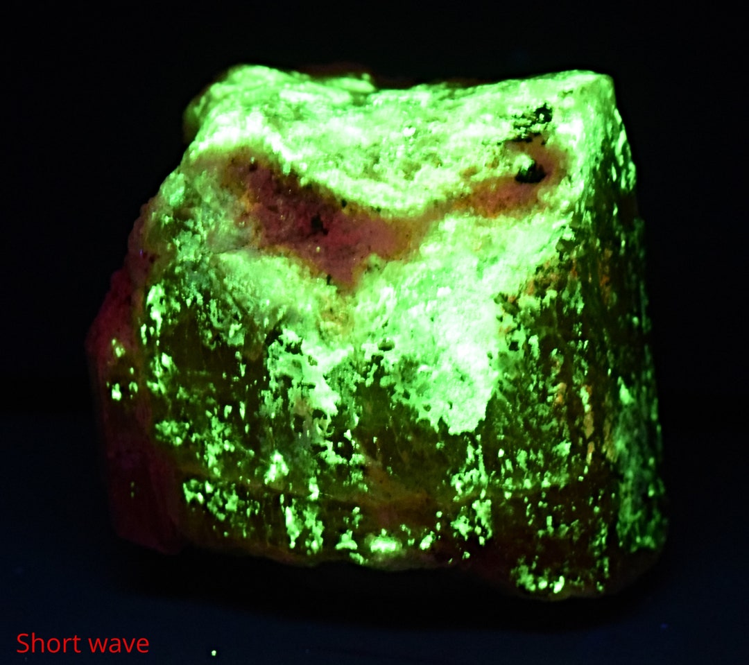 Natural Fluorescent Scapolite Crystal Combined With Unknown Green ...
