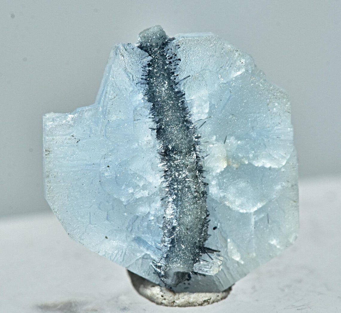 Amazing Unusual Vorobyevite Beryl Rosterite Crystal With Tourmaline 1. ...