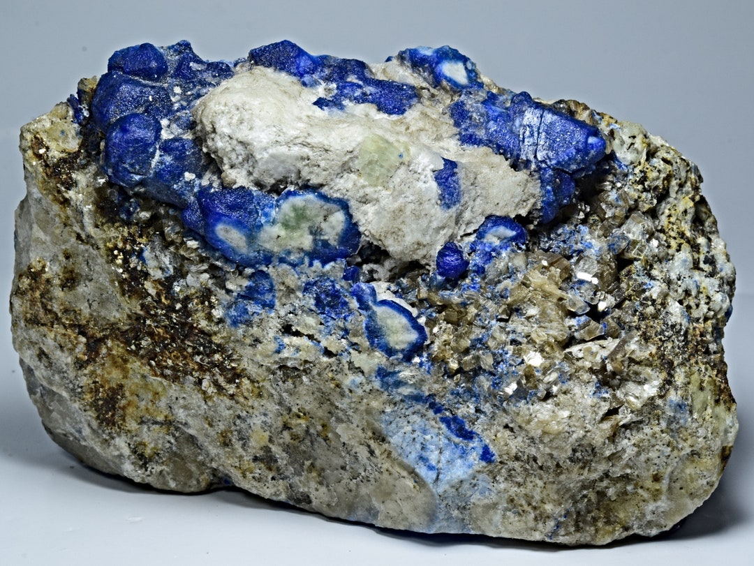 Beautiful Lazurite Crystal Specimen Combined With Fluorescent ...