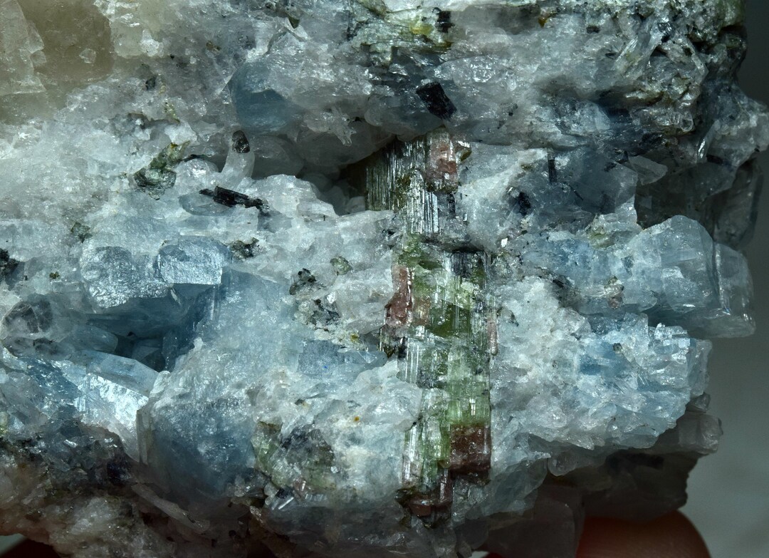 143 Gram Rare Vorobyevite Beryl Rosterite With Bi Tourmaline Quartz ...