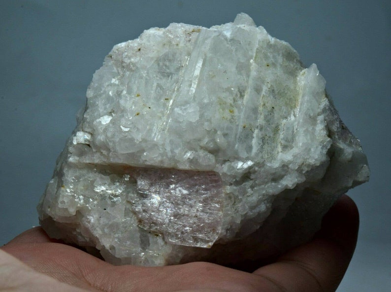 241 Gram Rare Natural Light Pink Color Fluorescent Scapolite on Matrix ...