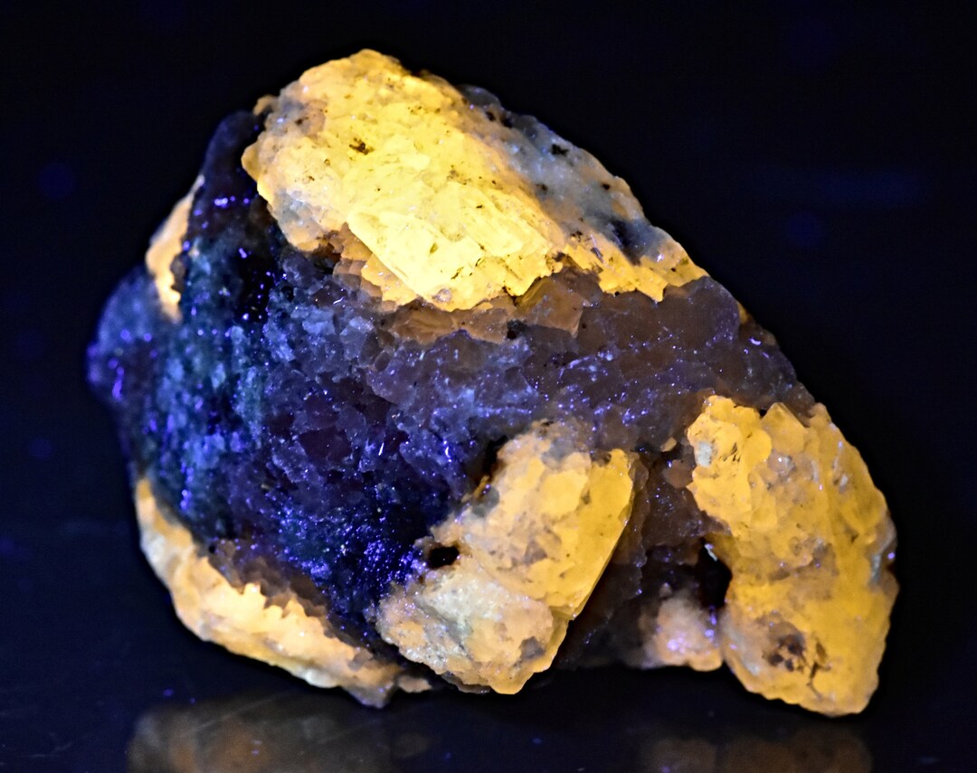 108 Gram Natural Fluorescent Marialite Scapolite Crystal Combined With ...