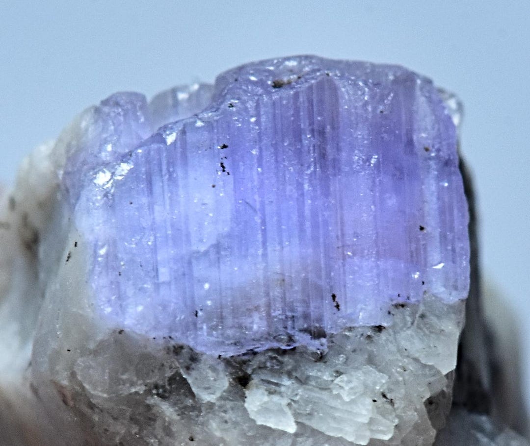 Rare Fluorescent Purple Apatite Crystal on Feldspar Matrix 27 Carat - Etsy