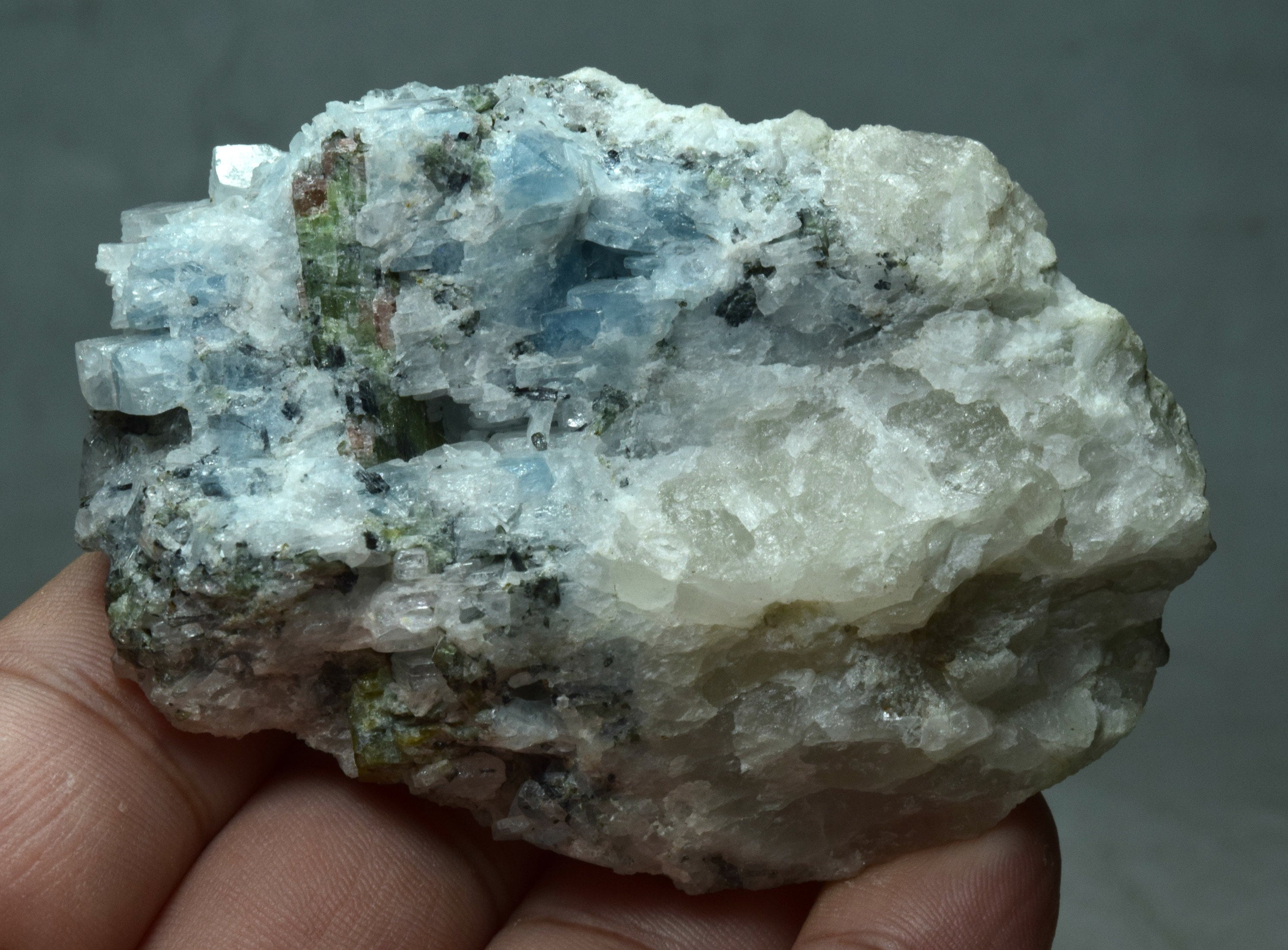 143 Gram Rare Vorobyevite Beryl Rosterite With Bi Tourmaline | Etsy