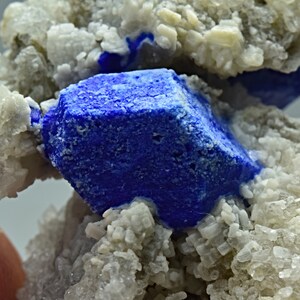 Royal Blue Color Lazurite Crystal Specimen W/ Forsterite Crystal ...