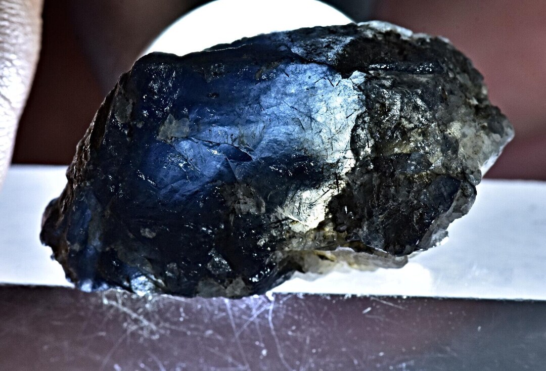 Natural Rare Deep Blue Quartz Crystal 76 Carat - Etsy