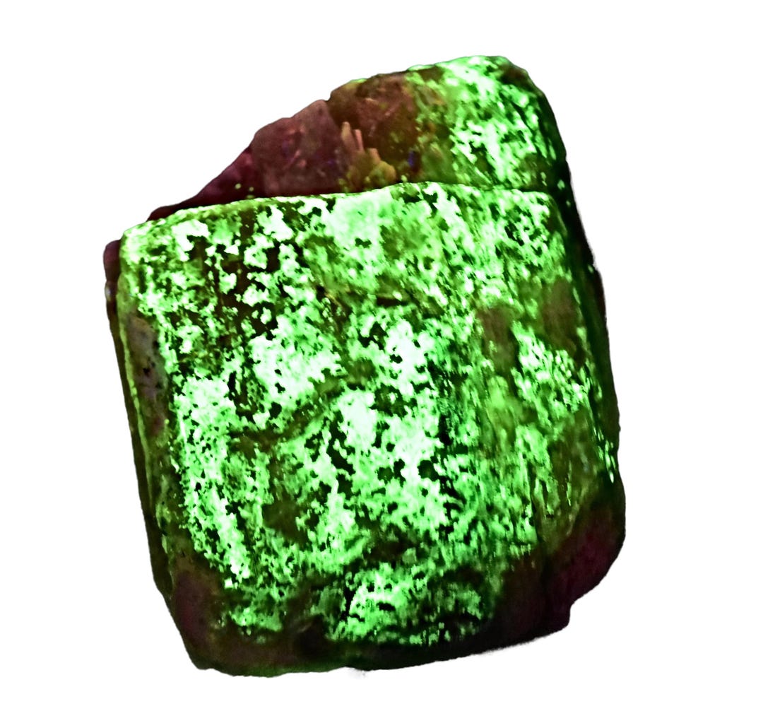 155 Gram Natural Fluorescent Scapolite Crystal With Unknown Green ...