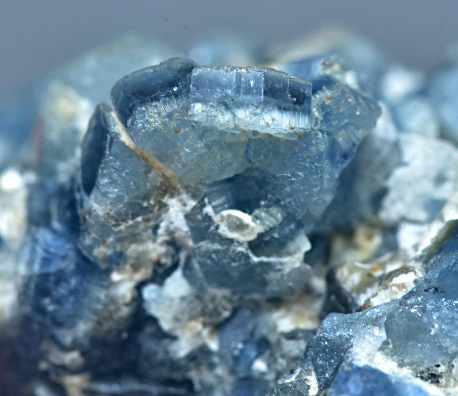 Unusual Deep Blue Color Vorobyevite Beryl Rosterite Crystal Cluster 44 ...