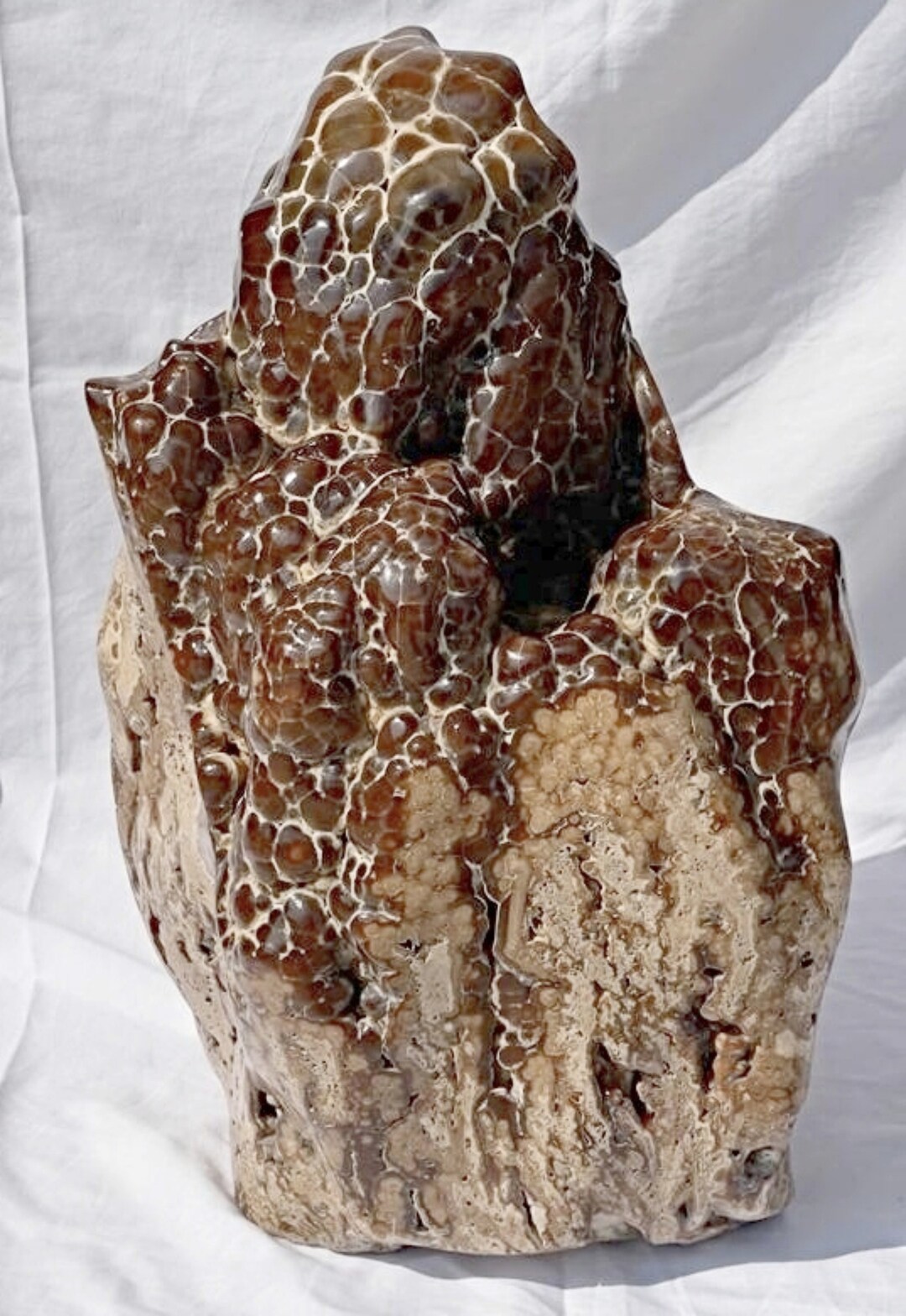 AMAZING 20.6 KG Natural Fluorescent Chocolate Color Bubble Calcite ...