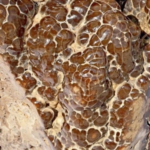 AMAZING 20.6 KG Natural Fluorescent Chocolate Color Bubble Calcite ...