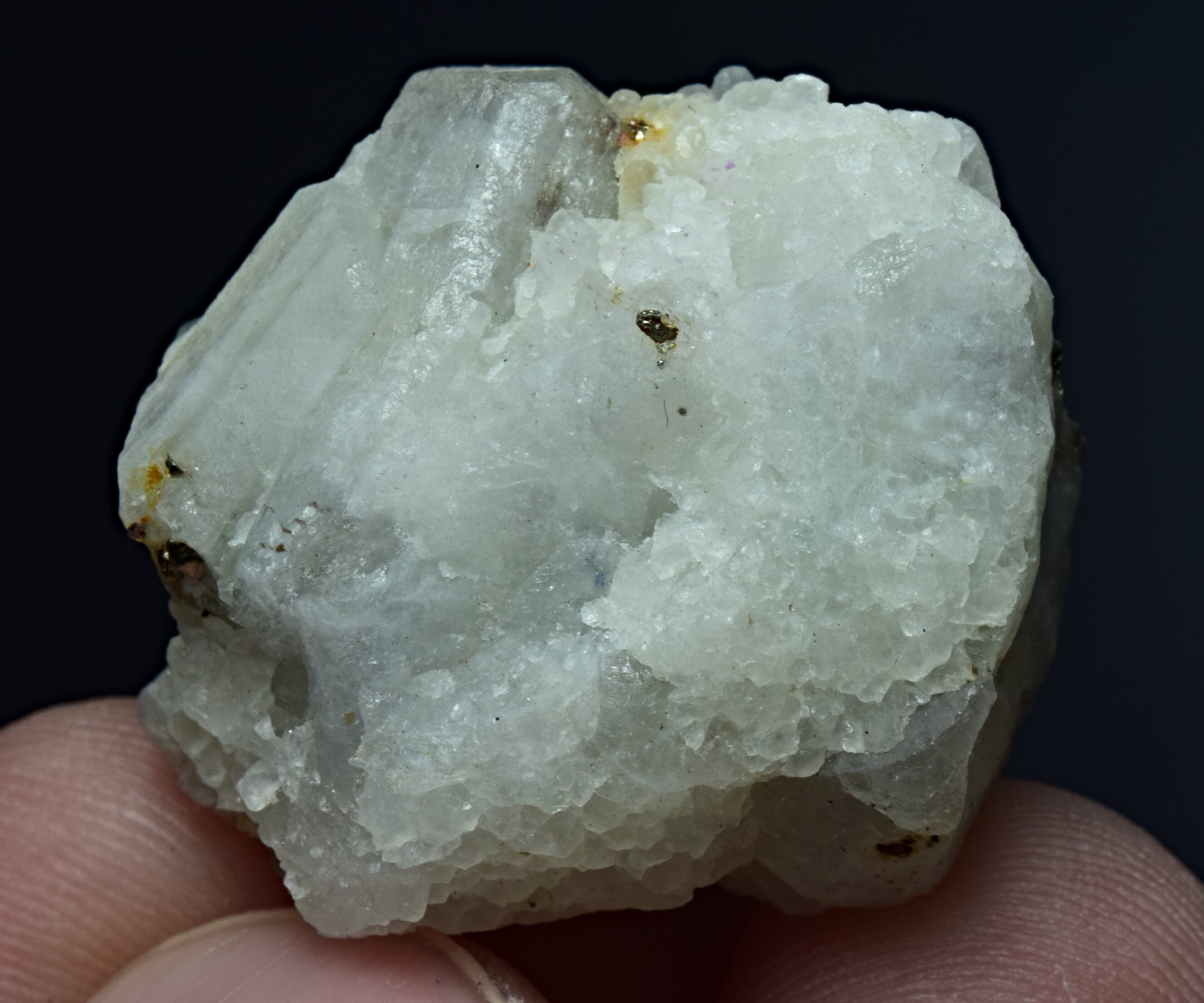 Natural Fluorescent Marialite Scapolite Crystal With Pyrite on Calcite ...