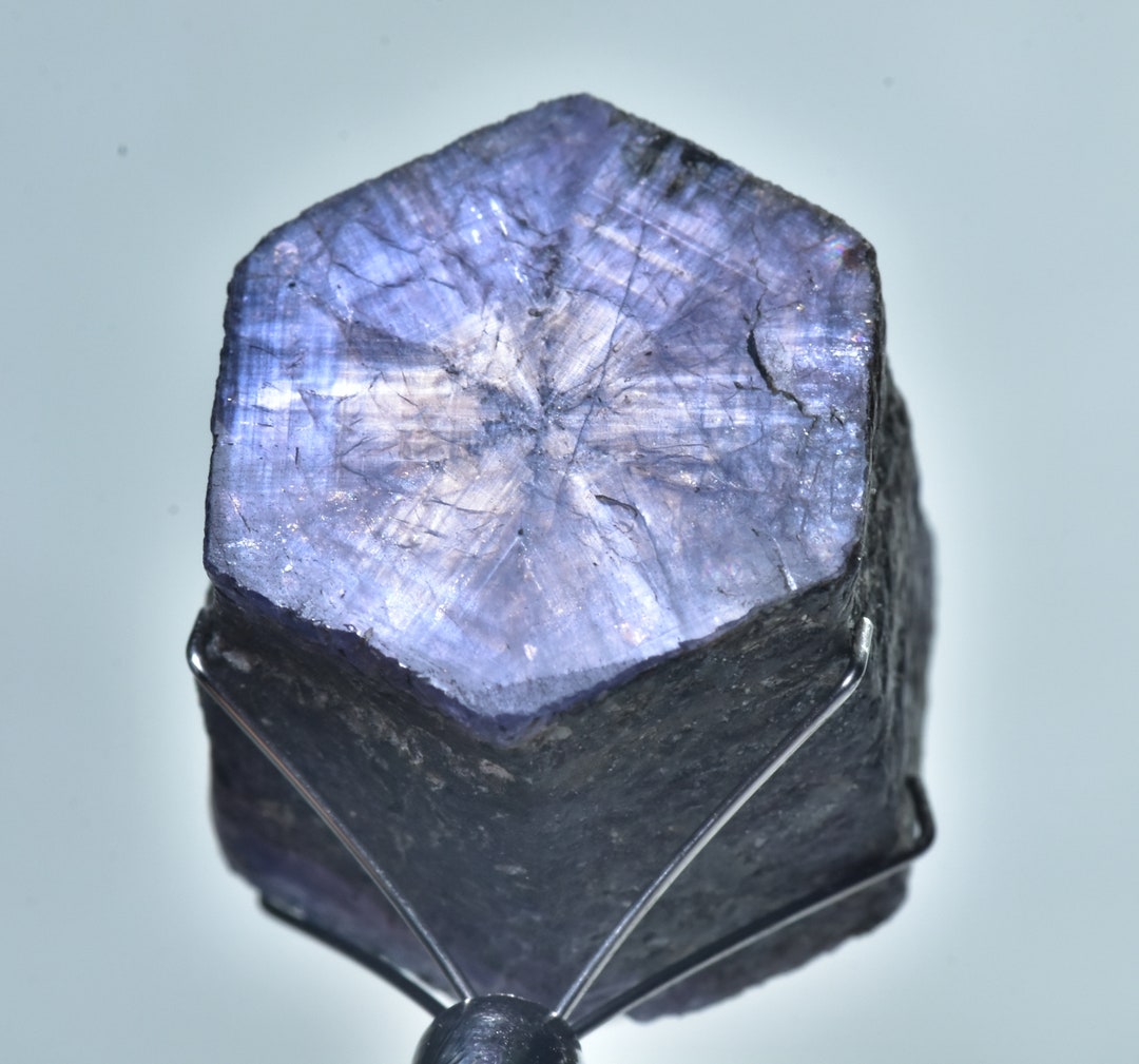73 Carat Unusual Natural Both Side Trapiche Corundum Crystal Six Ray ...