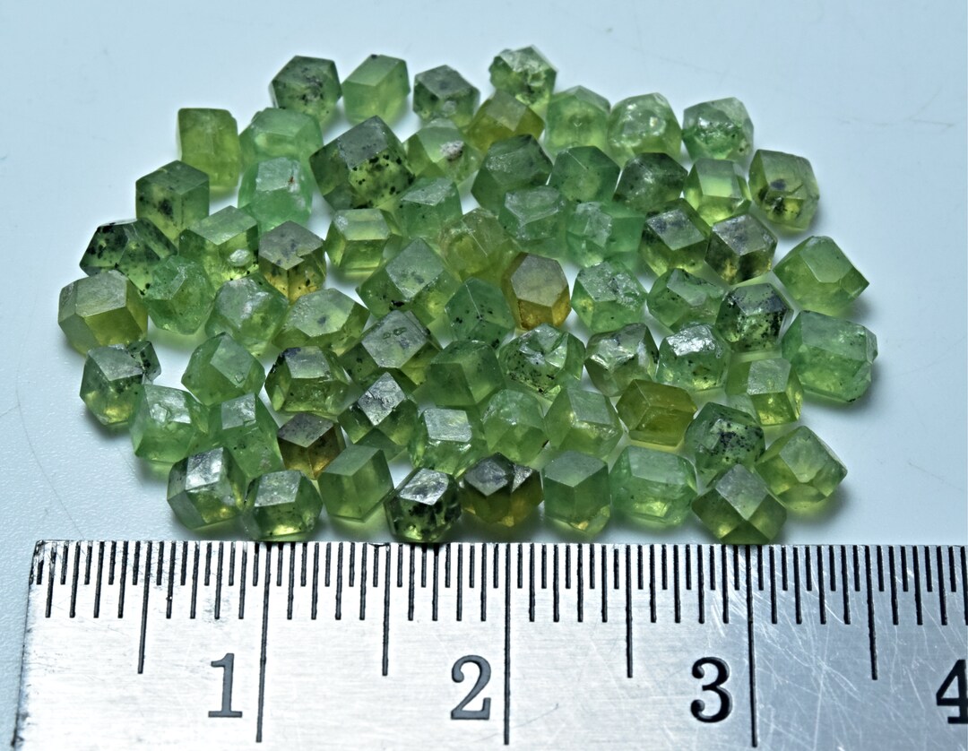 Rare Terminated Transparent Small Size Green Demantoid Garnet Crystal ...