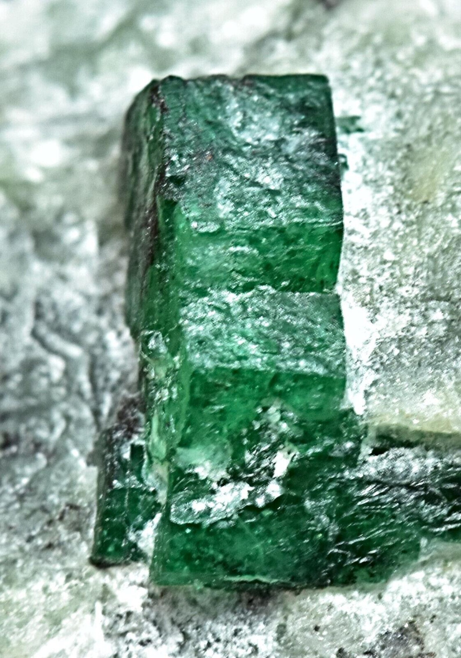 Deep Green Color Natural Emerald Crystal on Matrix From Swat Pakistan ...