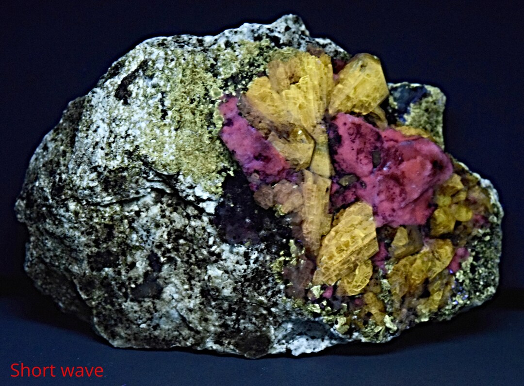 Natural Fluorescent Marialite Scapolite Crystals Combined With Calcite ...